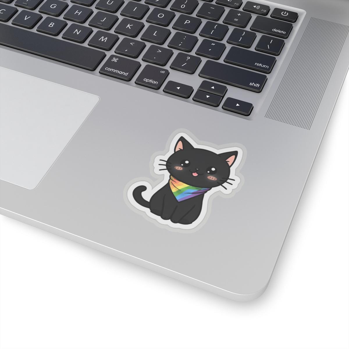 Pride Flag Black Cat Sticker, LGBTQ Gift, Cat Lover Decal, LGBTQ Pride ...