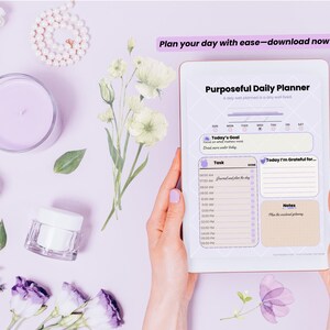 Purposeful Daily Planner Printable PDF for Productivity & Goal Setting ...