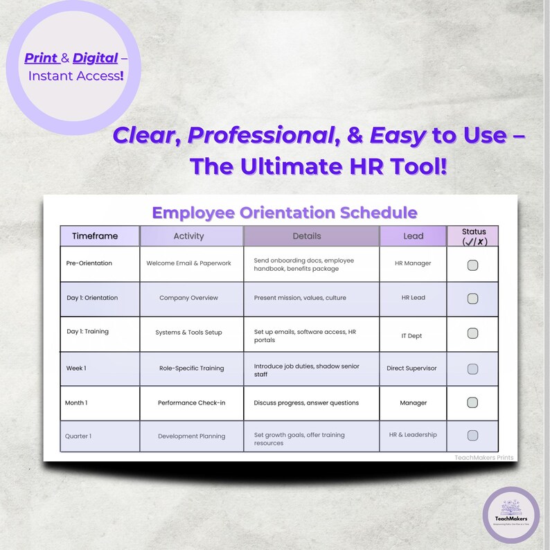 Streamline Your Employee Onboarding With This Professional Orientation ...