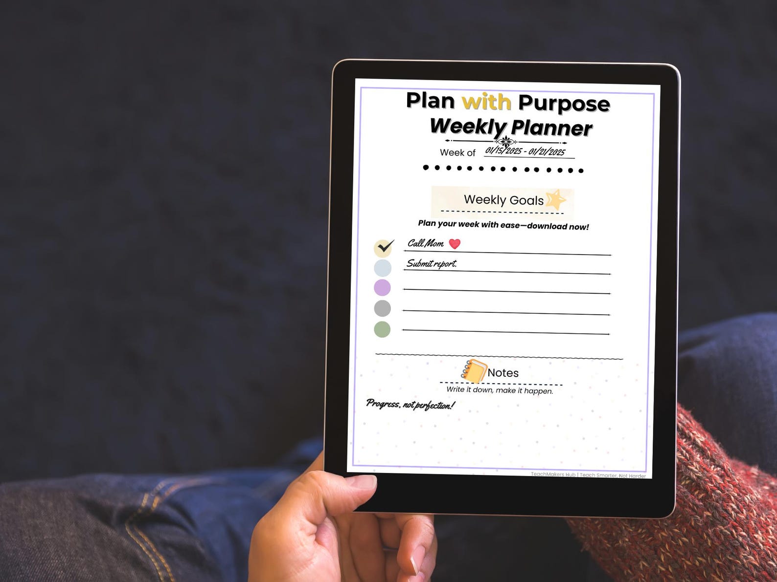 Plan With Purpose Weekly Planner | Printable PDF | Undated Weekly ...