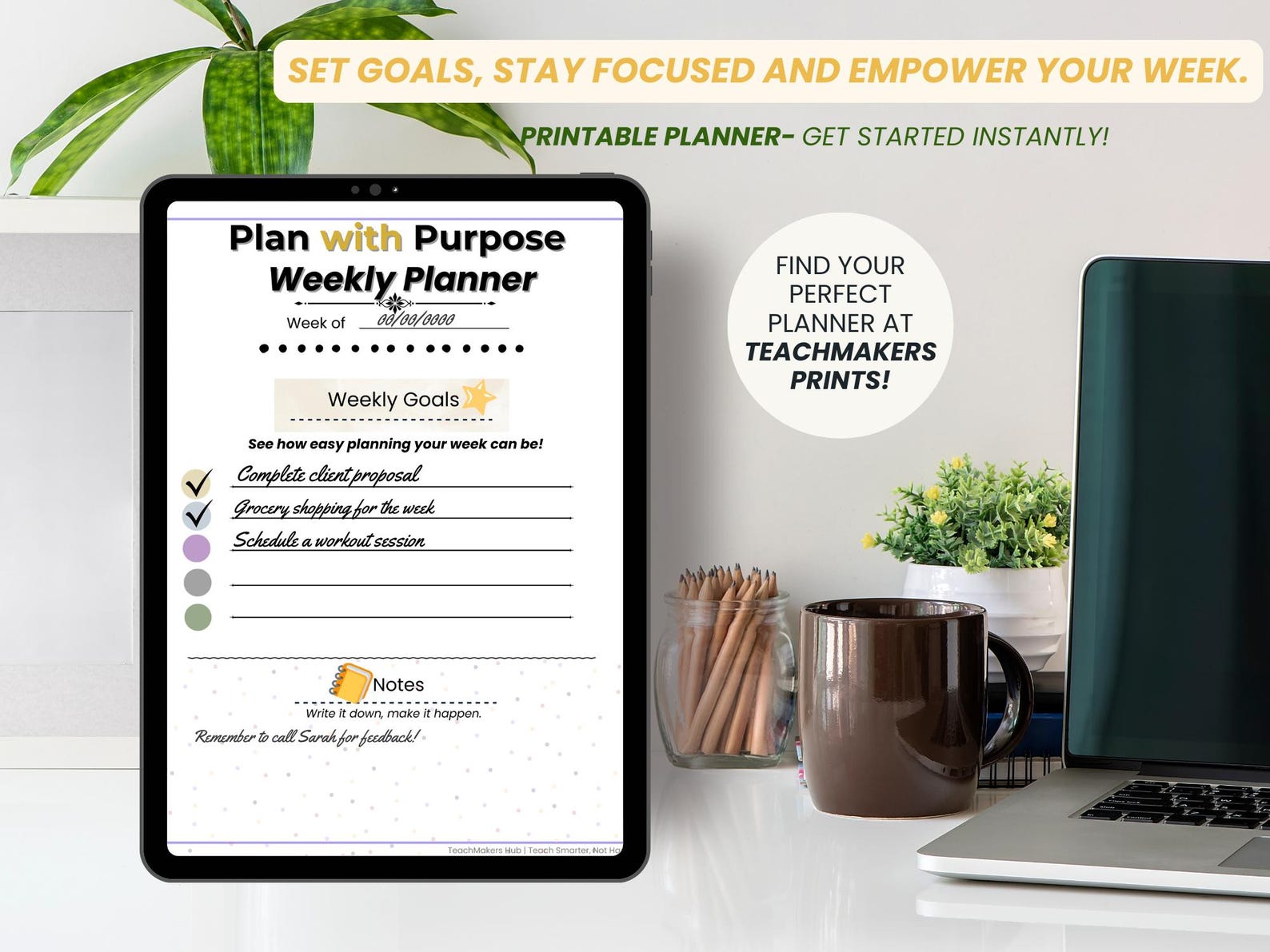 Plan With Purpose Weekly Planner | Printable PDF | Undated Weekly ...