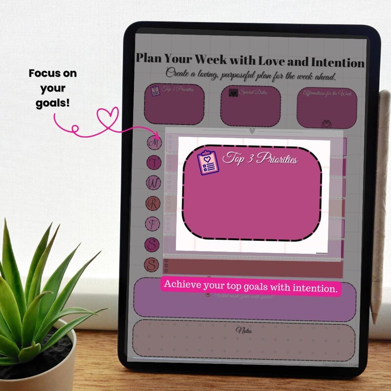 Digital Weekly Planner | Plan With Love & Purpose | Perfect for ...