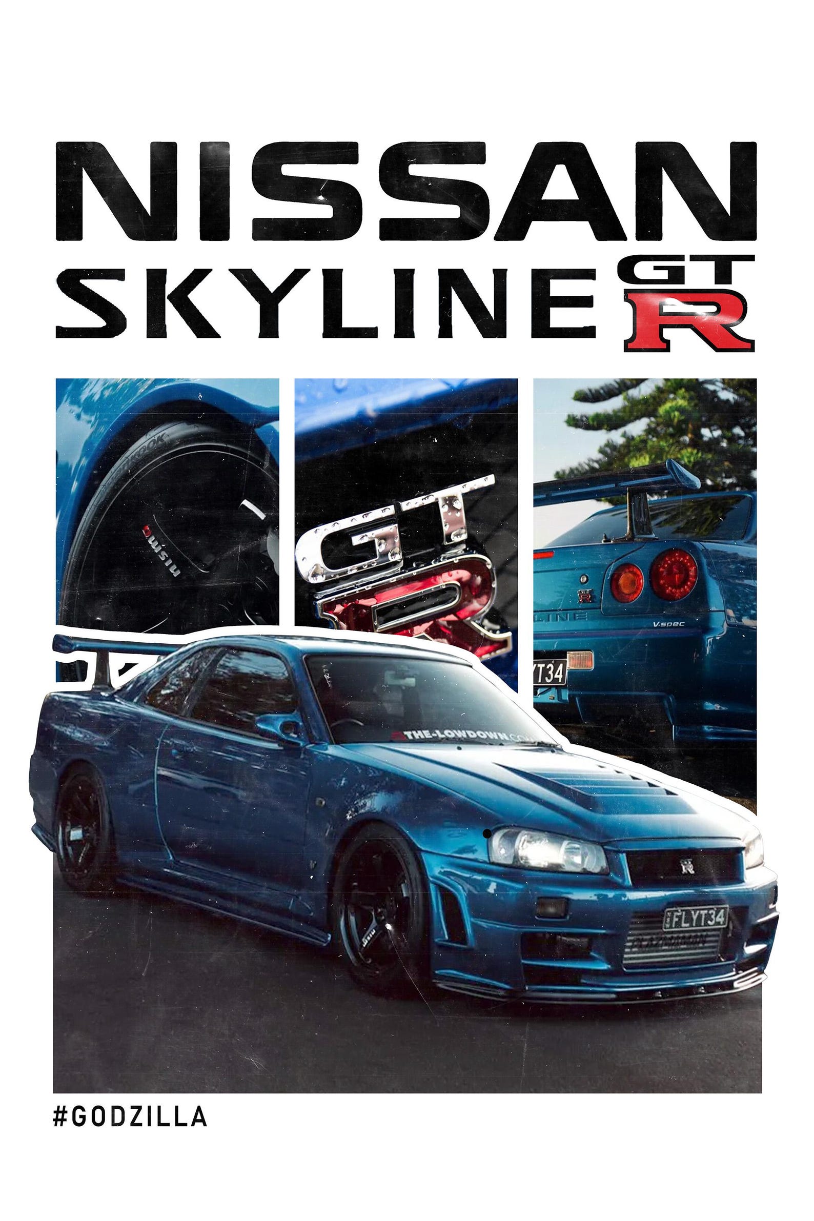 R34 Skyline GT-R Poster - Nissan R34 Art, Car Wall Decor, JDM Print - Etsy