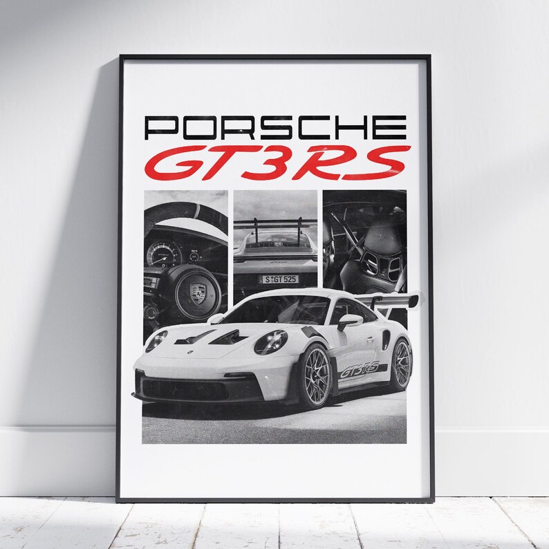 Digital Front View Gt3 Rs Porsche Print - Etsy