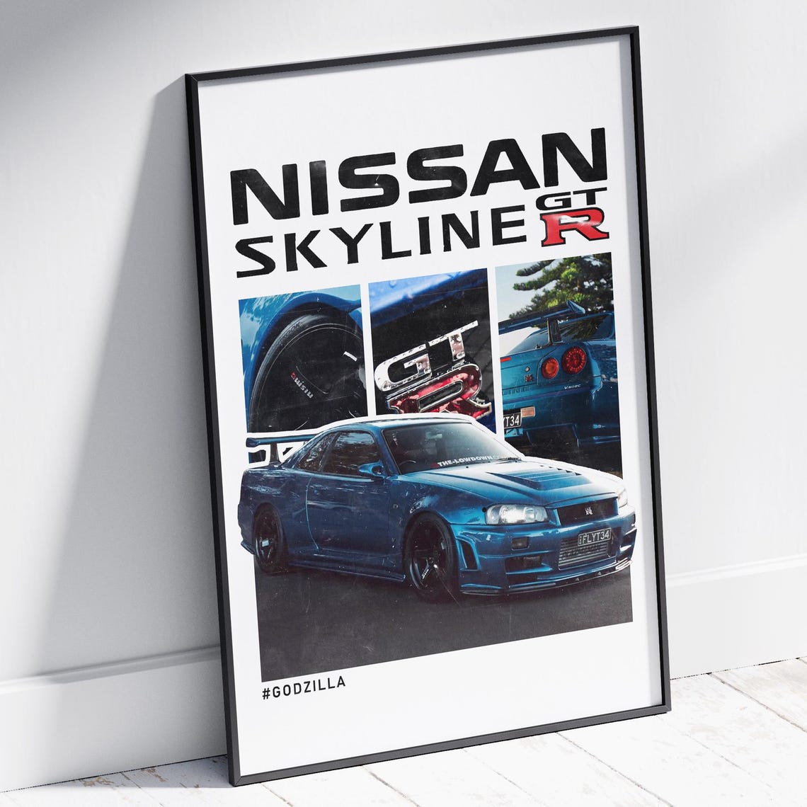 R34 Skyline GT-R Poster - Nissan R34 Art, Car Wall Decor, JDM Print - Etsy