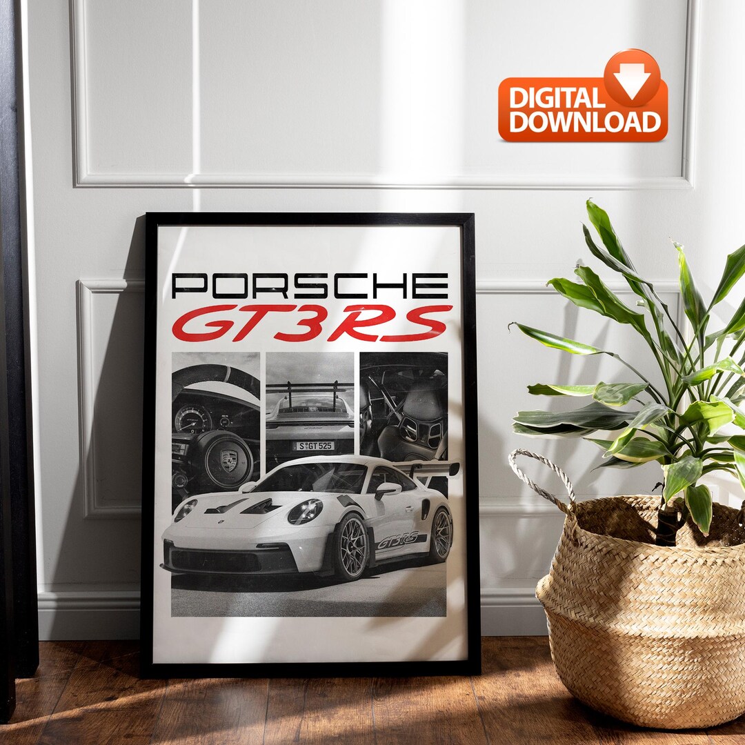 Digital Front View Gt3 Rs Porsche Print - Etsy