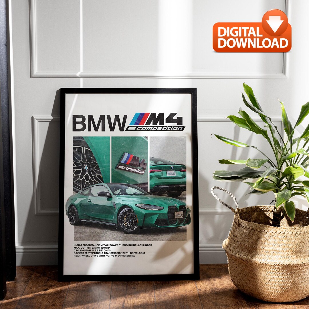 BMW M4 G82 Competition Poster - Modern M4 Coupe Wall Art - Etsy
