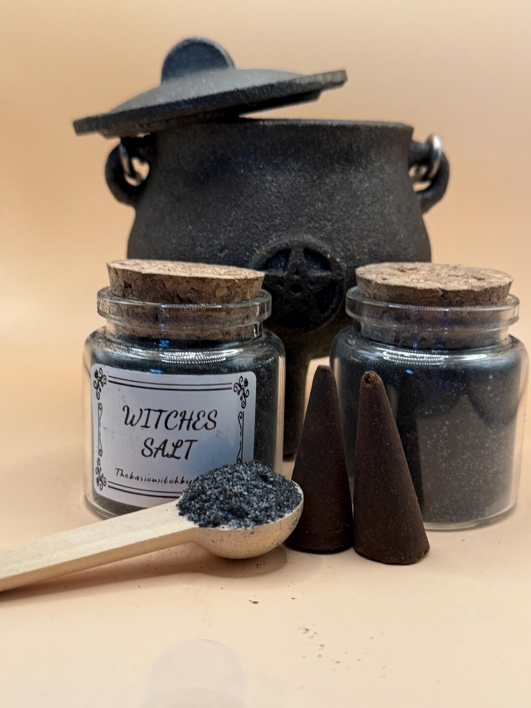 50ml Glass Jar of Witches Salt. Black Salt. Protection. Manifestation ...