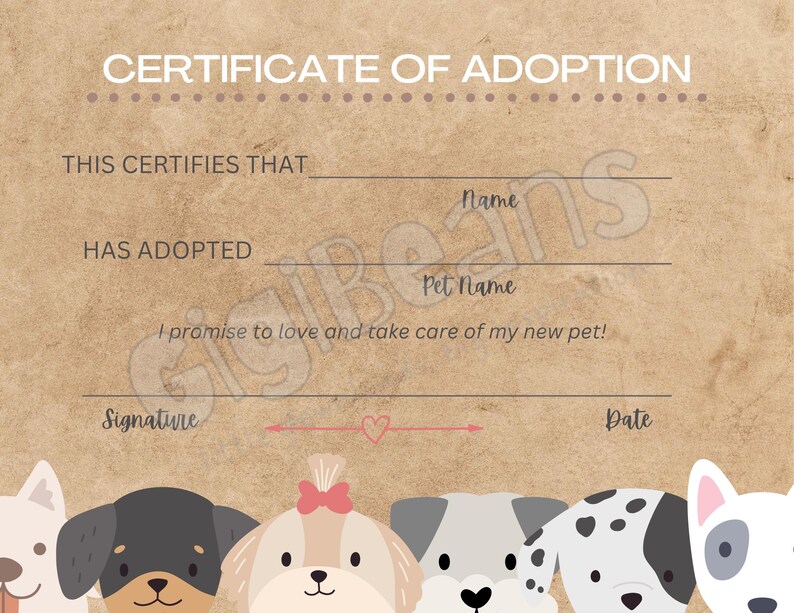 Adopt a Puppy Party Signage - Digital Download - Etsy