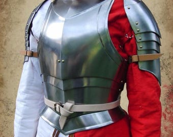 Medieval Knight Armor - Polished Steel Gothic Front Cuirass Armor ...