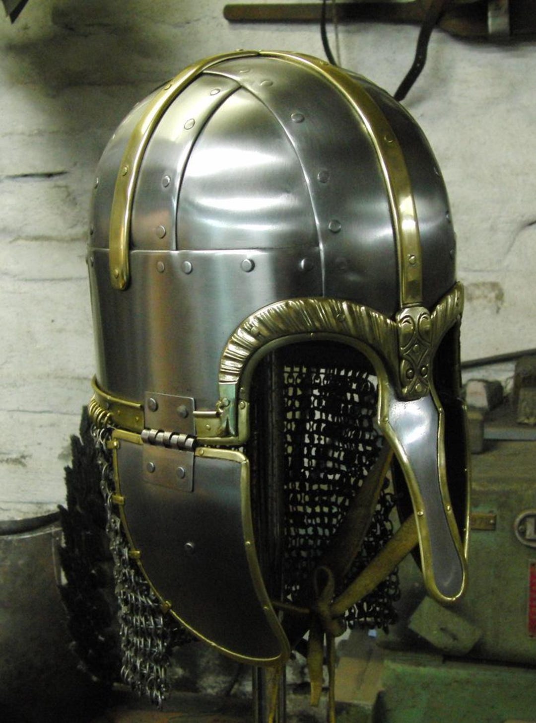 Medieval Knight Steel Battle Coppergate Deluxe Helmet With Avaintail ...