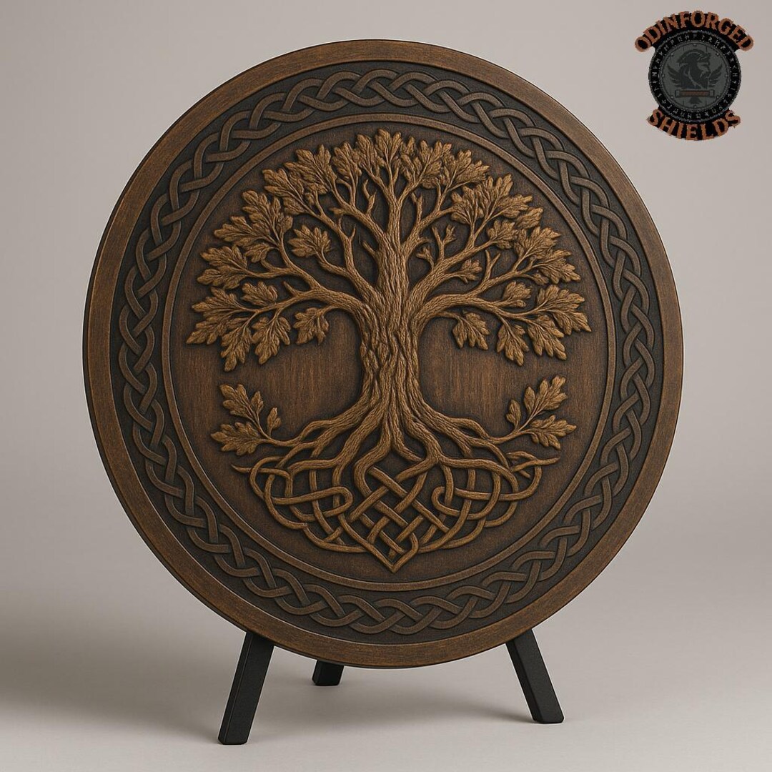 Yggdrasil Tree of Life Viking Shield – Norse Wall Art With Celtic ...