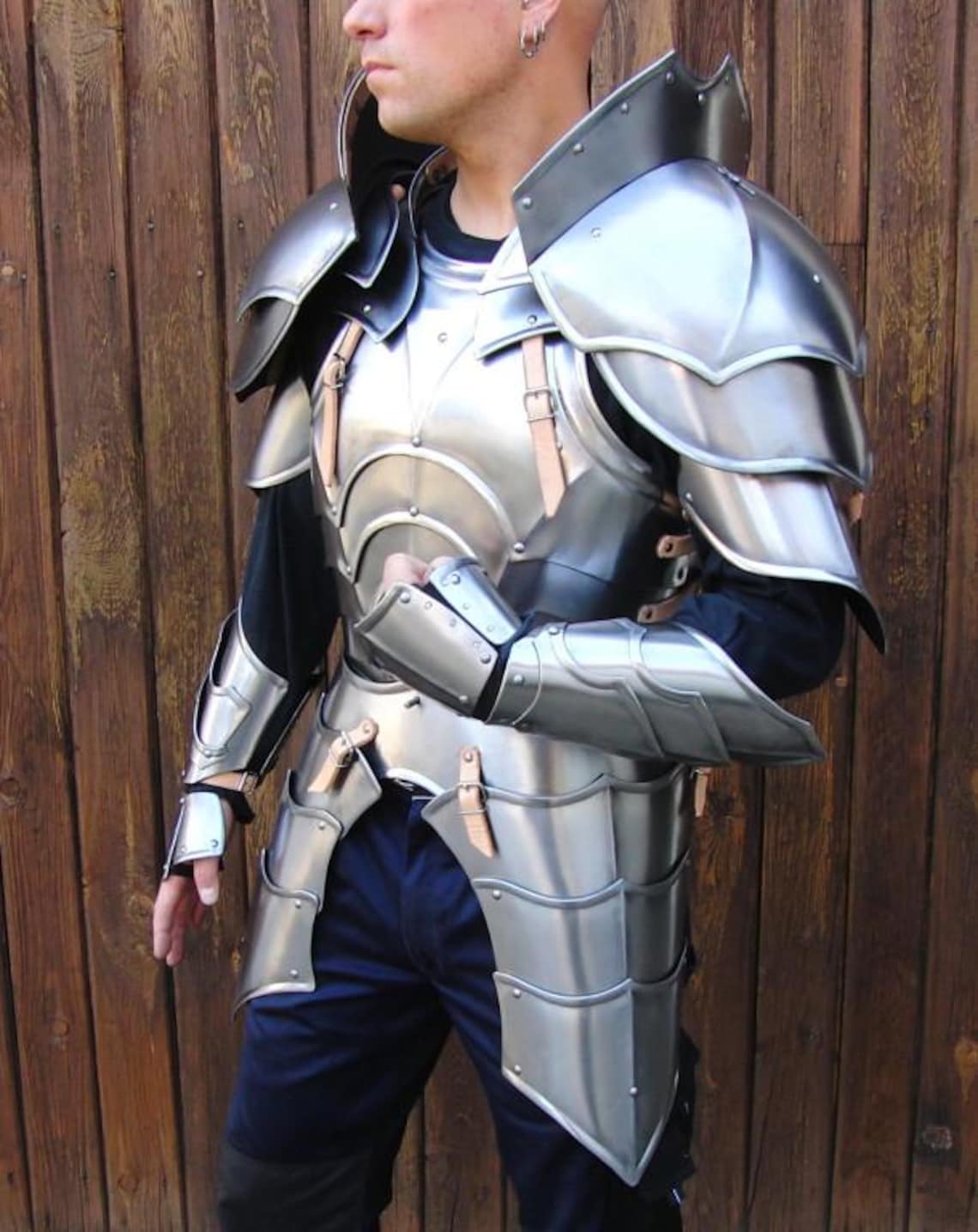 Medieval Knight Fantasy Steel Half Body Armor Suit Cuirass With Tassets ...