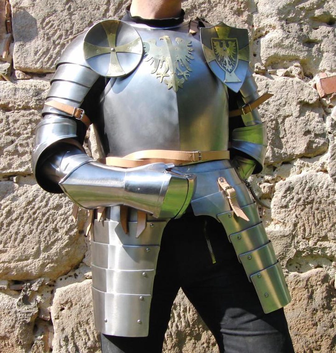 Medieval Knight Fantasy Steel Half Body Armor Suit Cuirass With Tassets ...