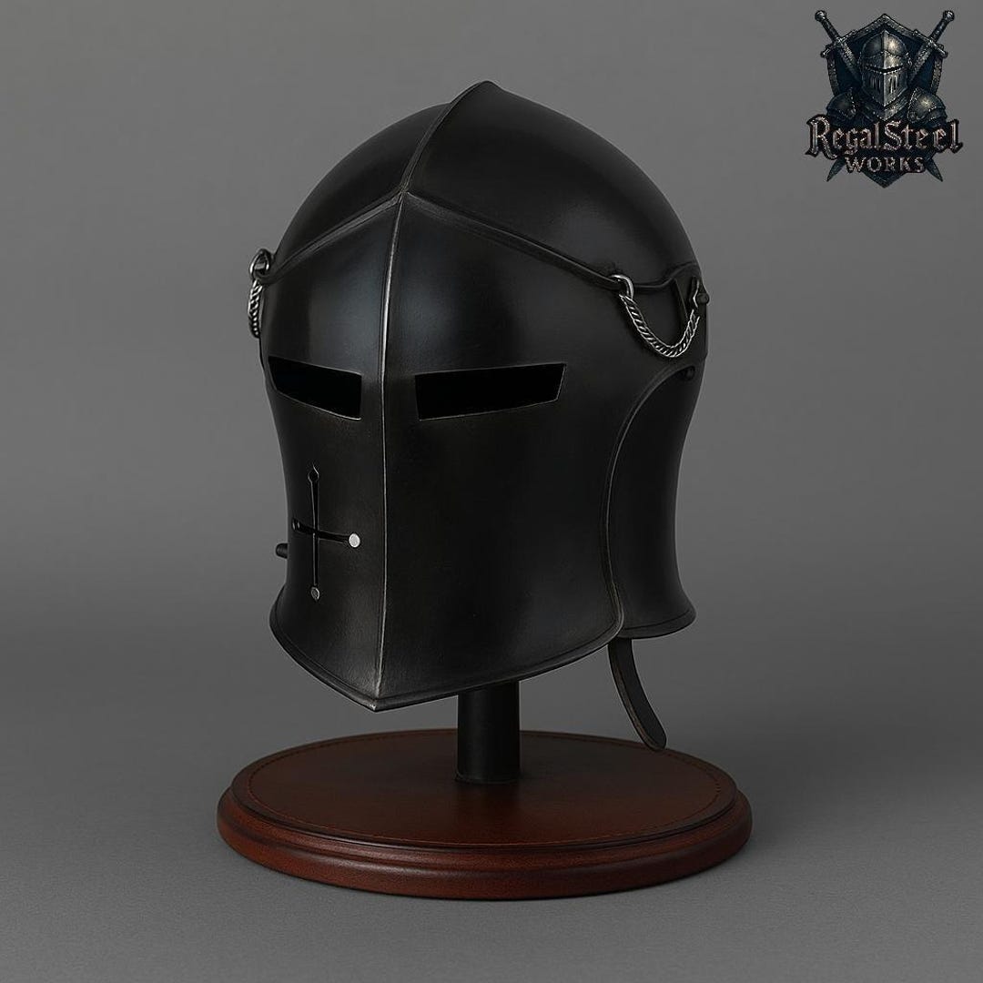 Medieval Italian Barbuta Helmet – Wearable Steel Helmet for LARP ...