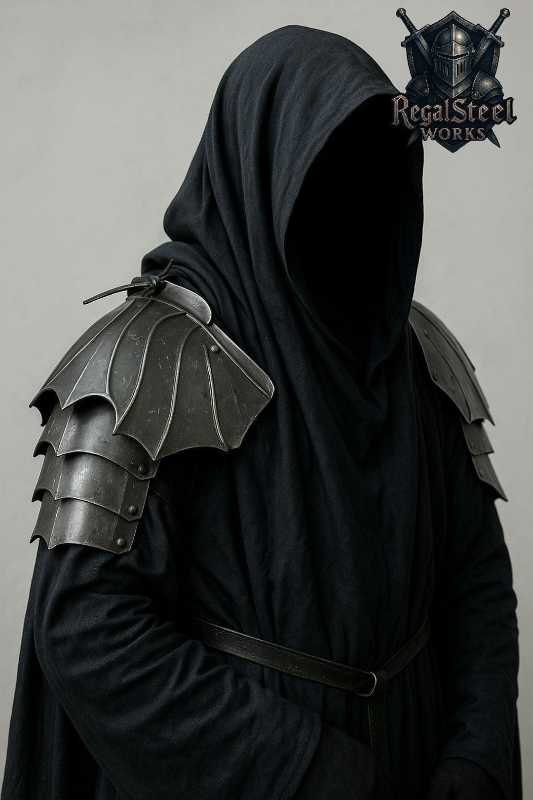 Black Steel Nazgul Pauldrons: Witch King Armor, Dark Fantasy Cosplay ...