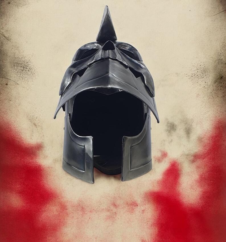 Medieval Steel Knight Berserker Black Gothic Helmet Fantasy Blackened ...