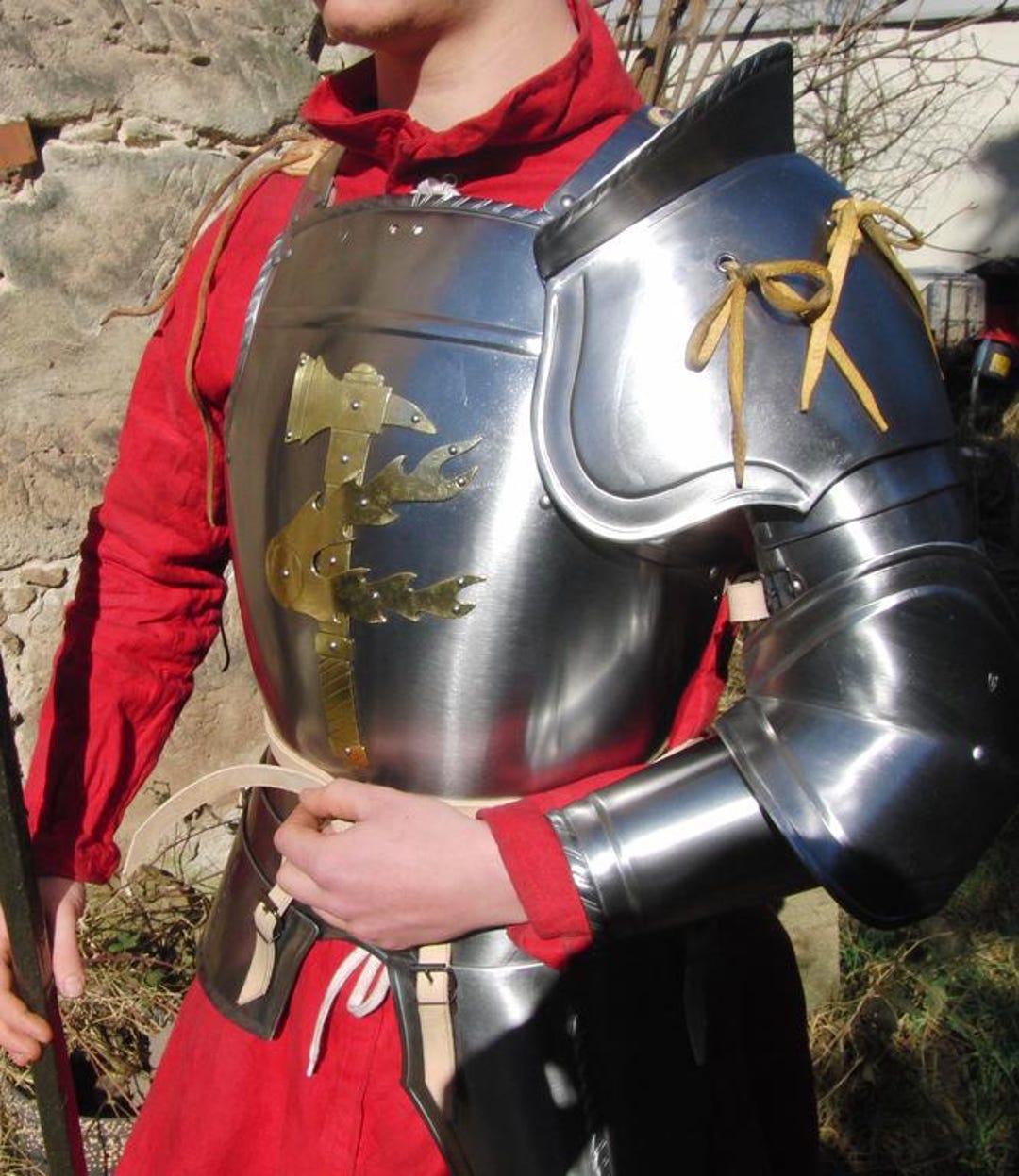 Medieval Knight Fantasy Steel German Gothic Rider Cuirass Armor With ...