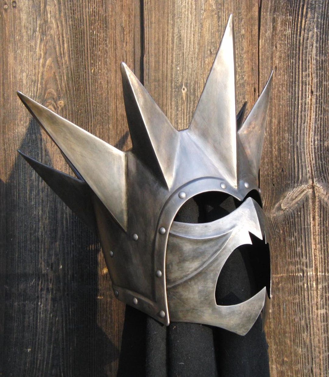 Medieval Knight Steel Fantasy Skull Demonic Face Helmet Larp Halloween ...