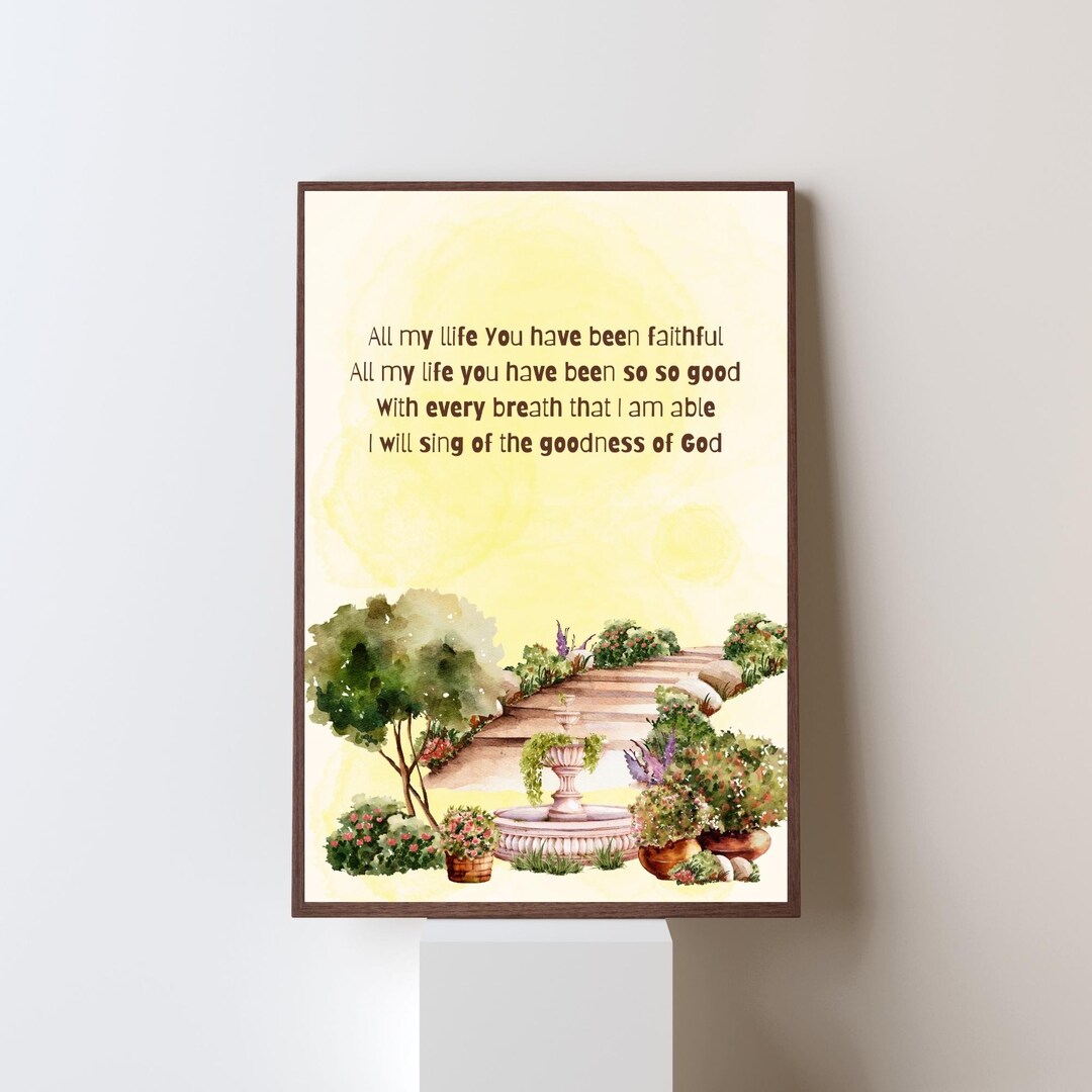 The Goodness of God Christian Wall Art Scripture Poster Christian ...