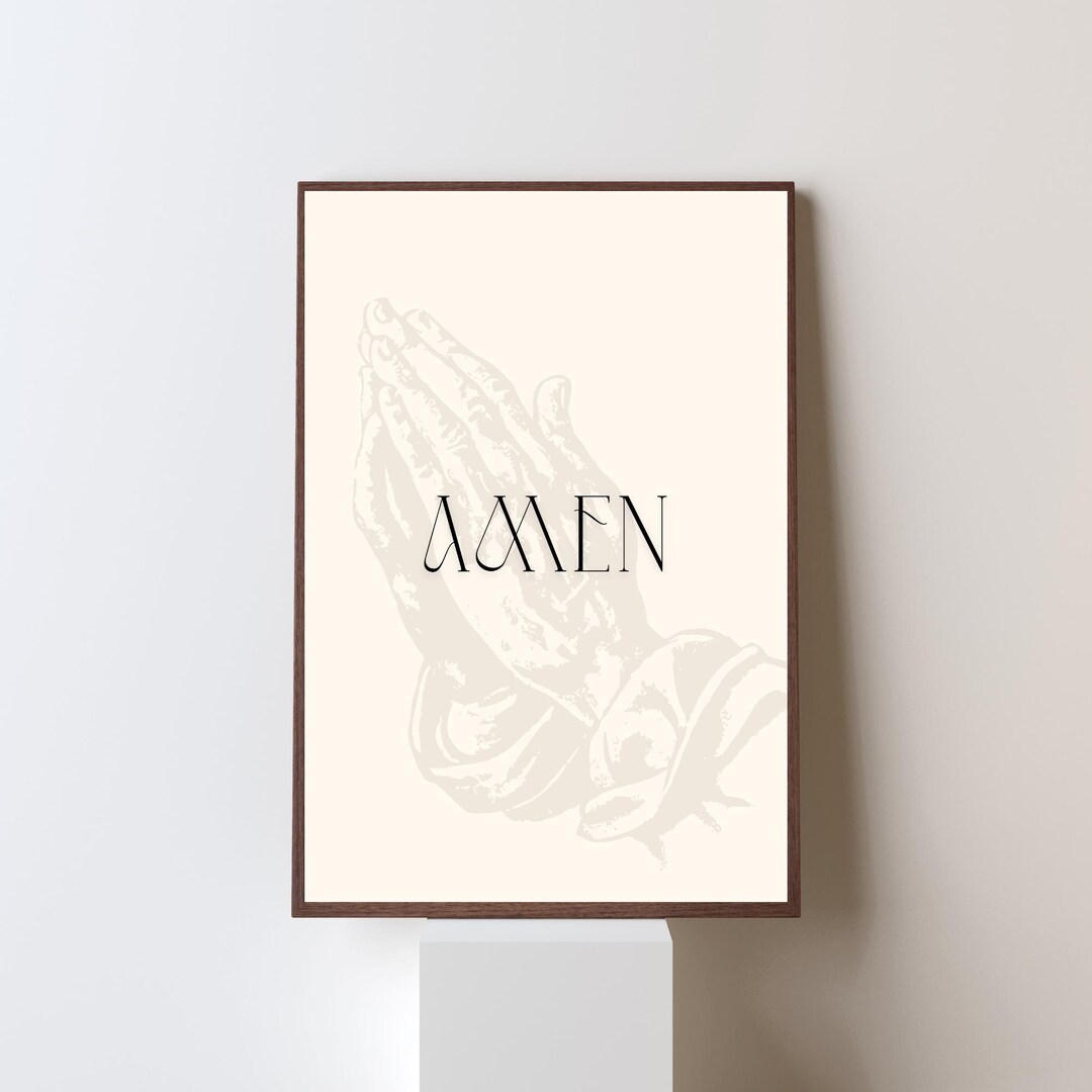 Amen Print Typography Scripture Poster Christian-artful-wall-print ...