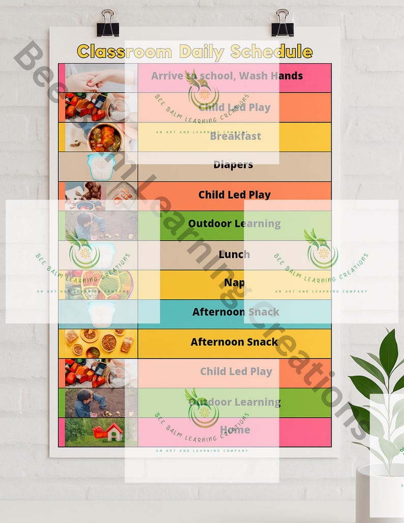 Editable Classroom Daily Schedule, 11x17 Canva Template, Printable ...