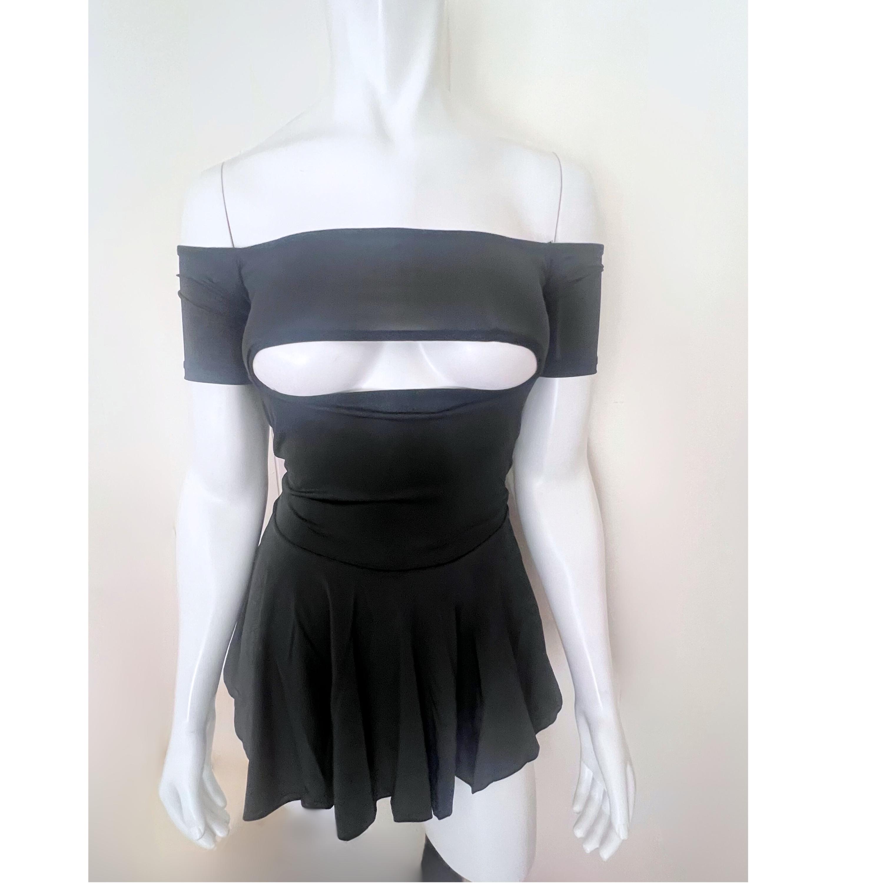 Revealing Bust Breast Keyhole Sexy off Shoulder Lingerie Dress Set ...