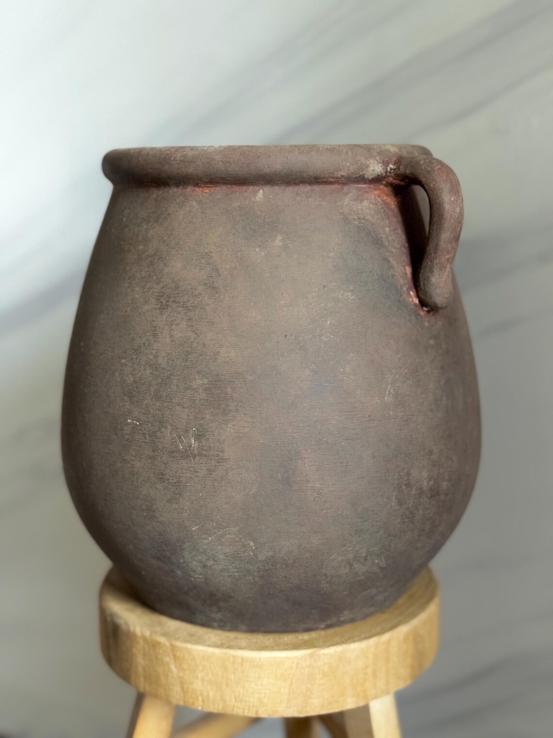 Brown Distressed Pot - Etsy