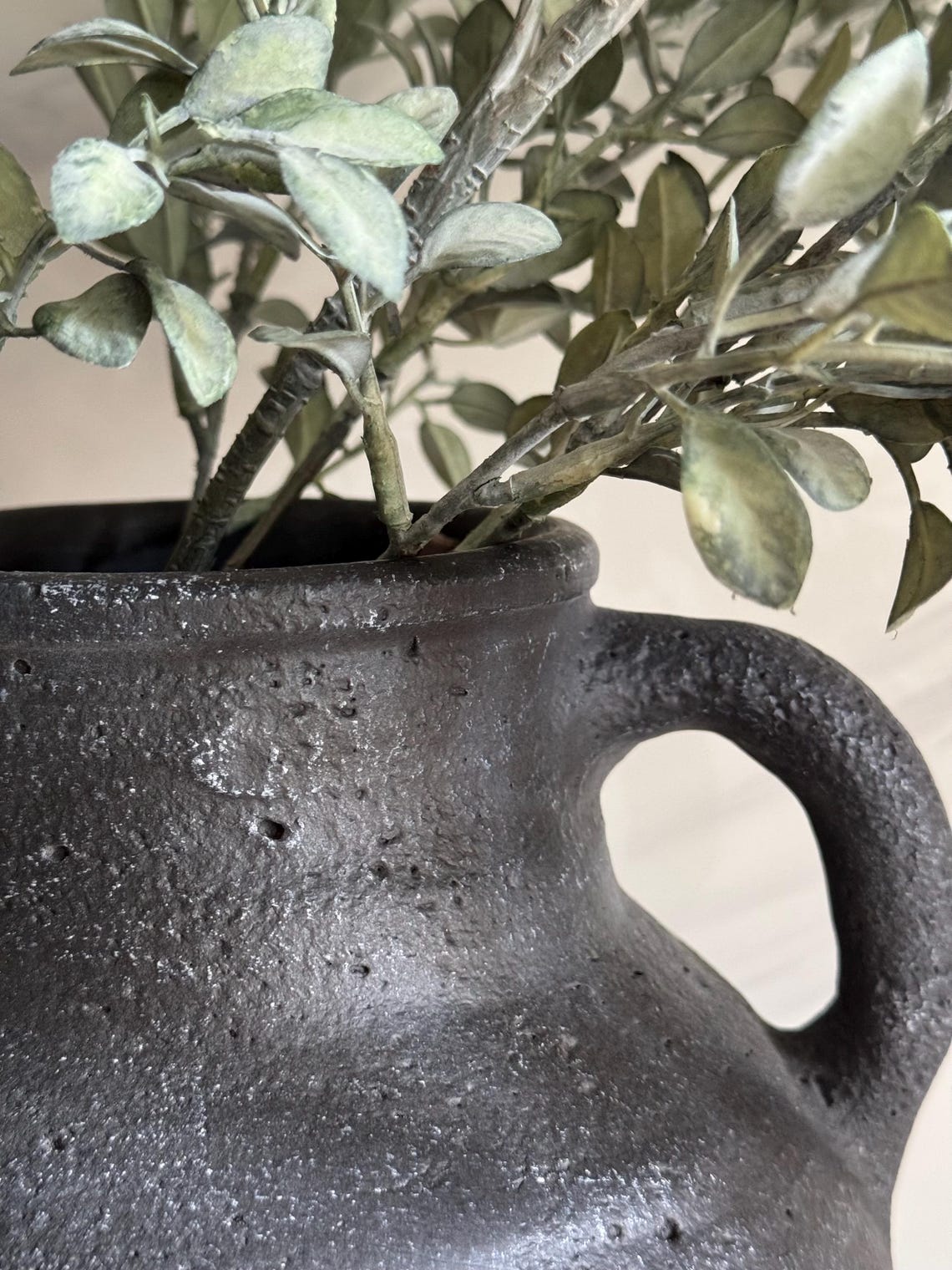 Classic Textured Whitewashed Ceramic Vase - Etsy