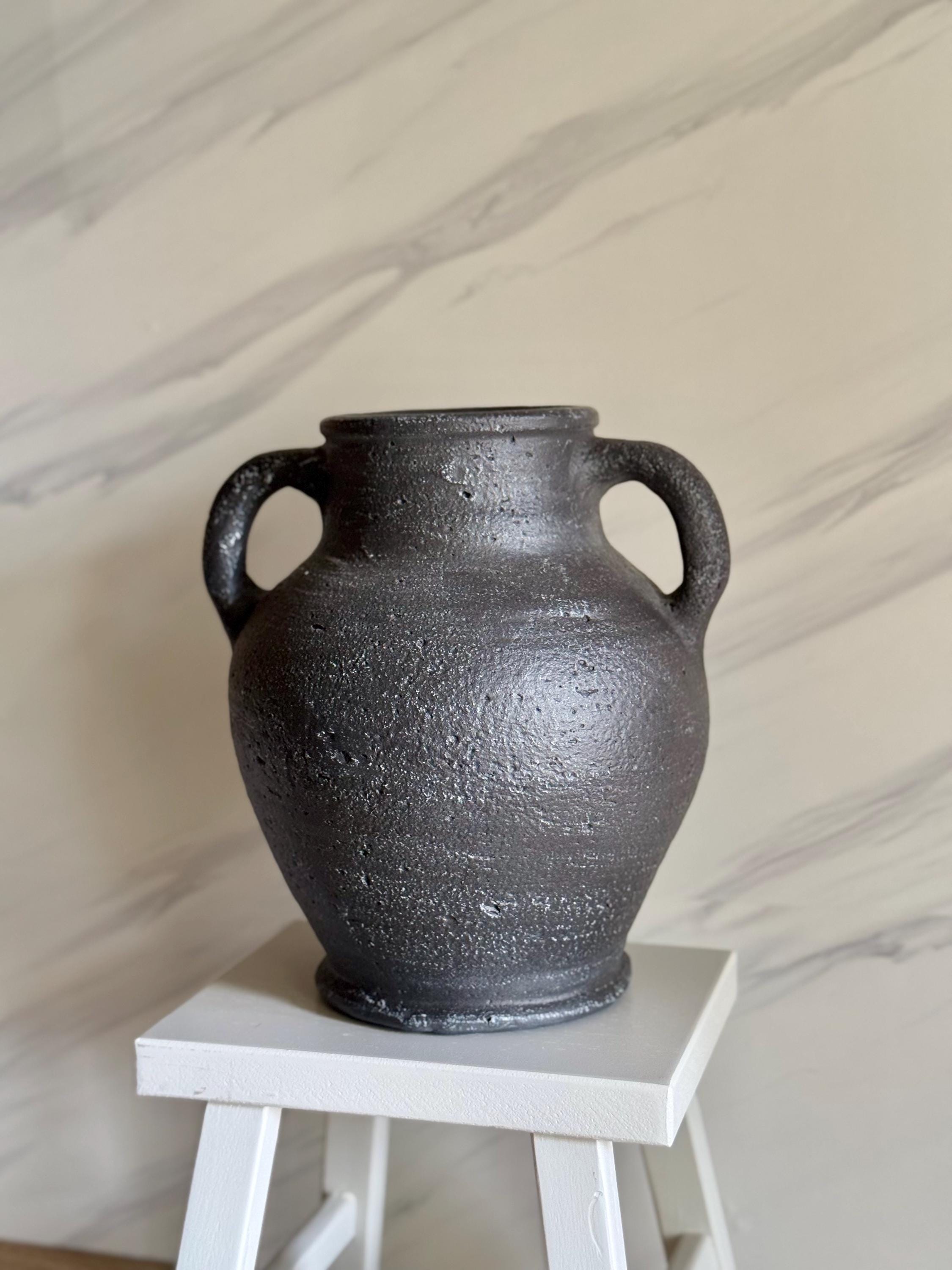 Classic Textured Whitewashed Ceramic Vase - Etsy