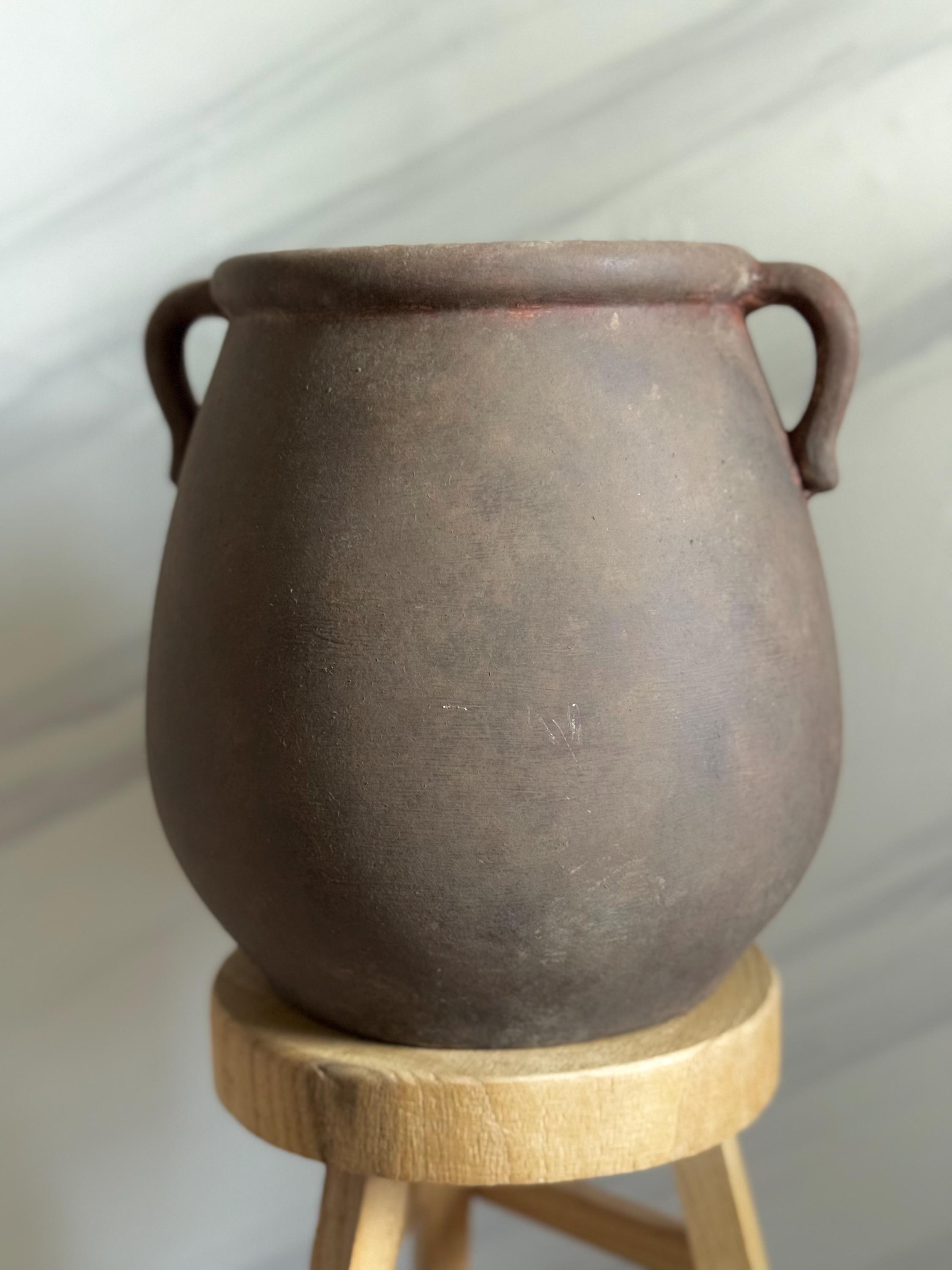 Brown Distressed Pot - Etsy