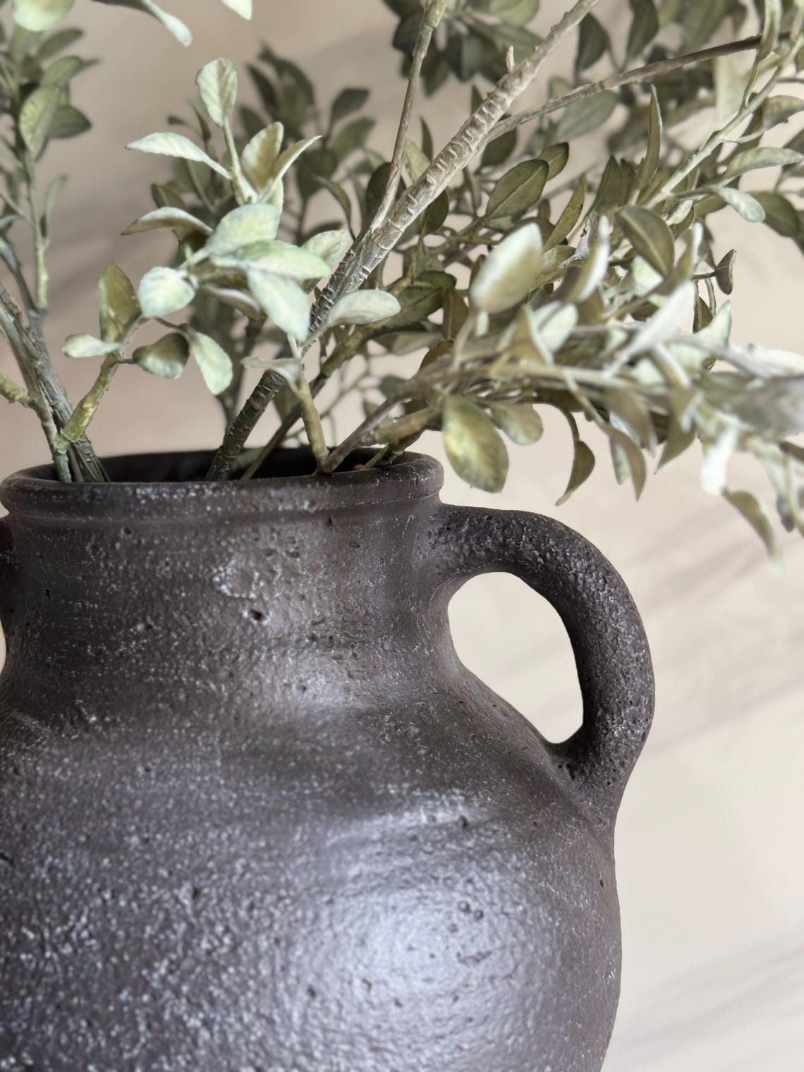 Classic Textured Whitewashed Ceramic Vase - Etsy