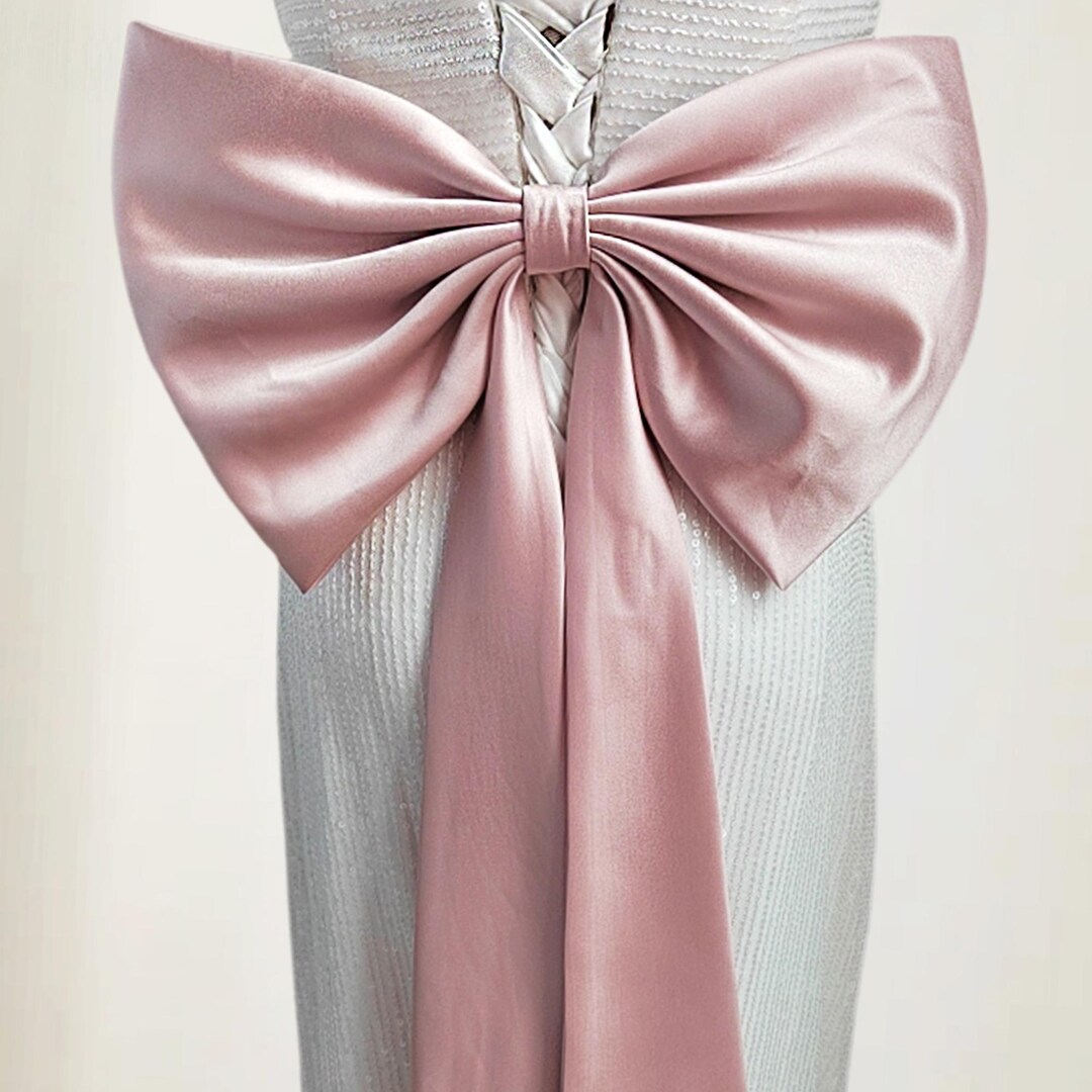 Removable Satin Dress Bow, Church Wedding Accessories, Handmade Belt ...