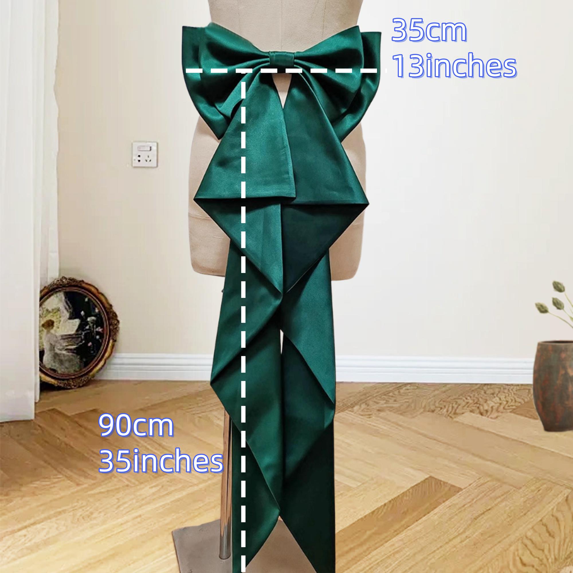 Large Satin Bow, Detachable Pink Ribbon Bow for Formal Dress, Handmade ...