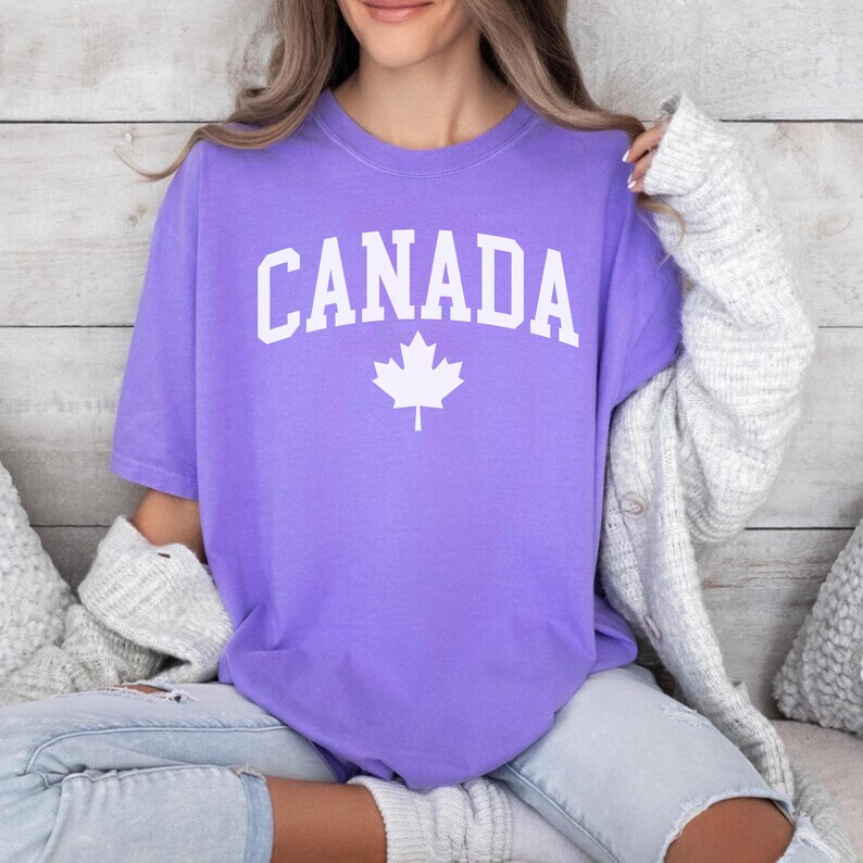 Comfort Colors® Canada Shirt Canadian Flag Tee Maple Leaf T-shirt Canada Lover Gift Canadian ...