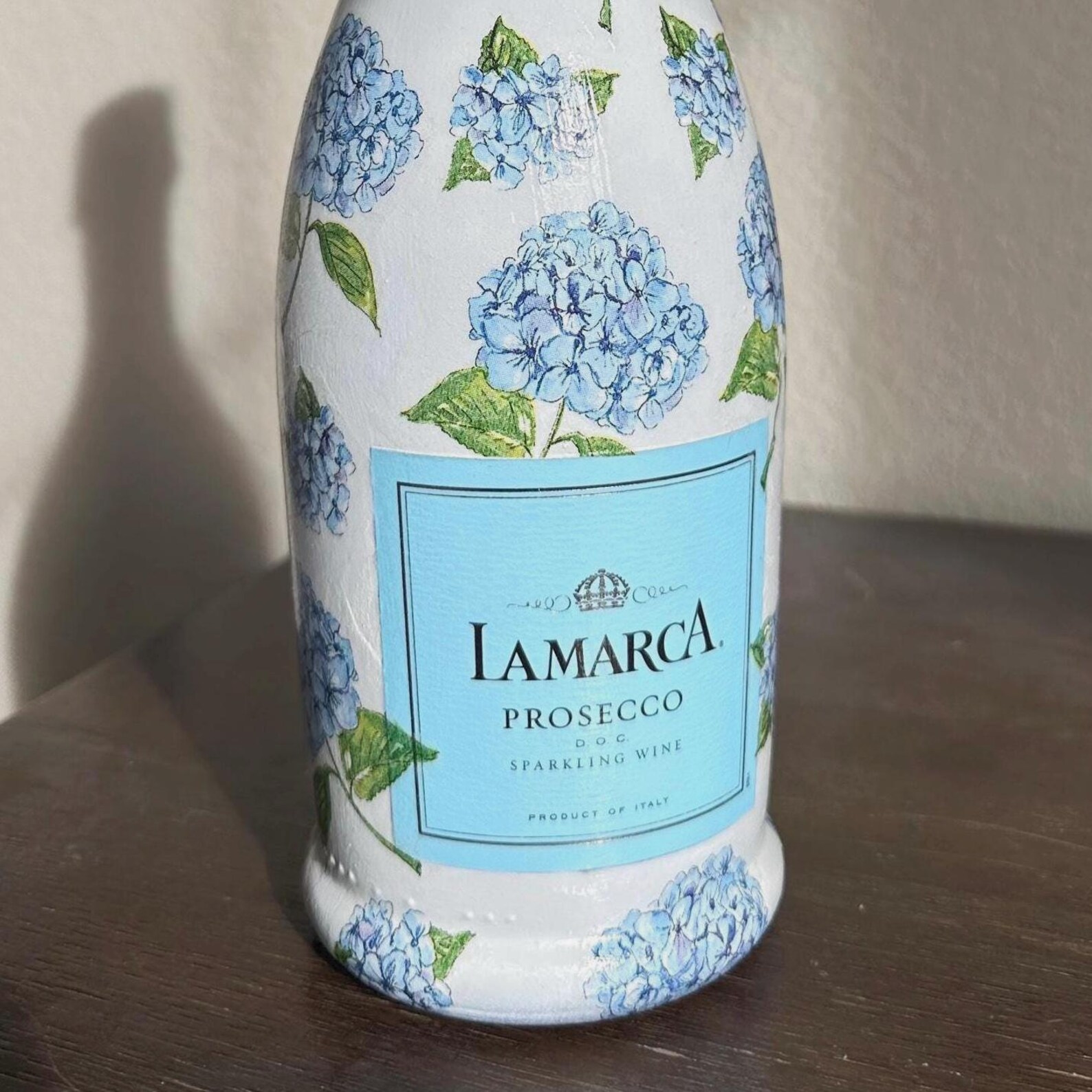 Blue Hydrangea Champagne Bottle - Perfect for Bridesmaid Proposal, Gift ...