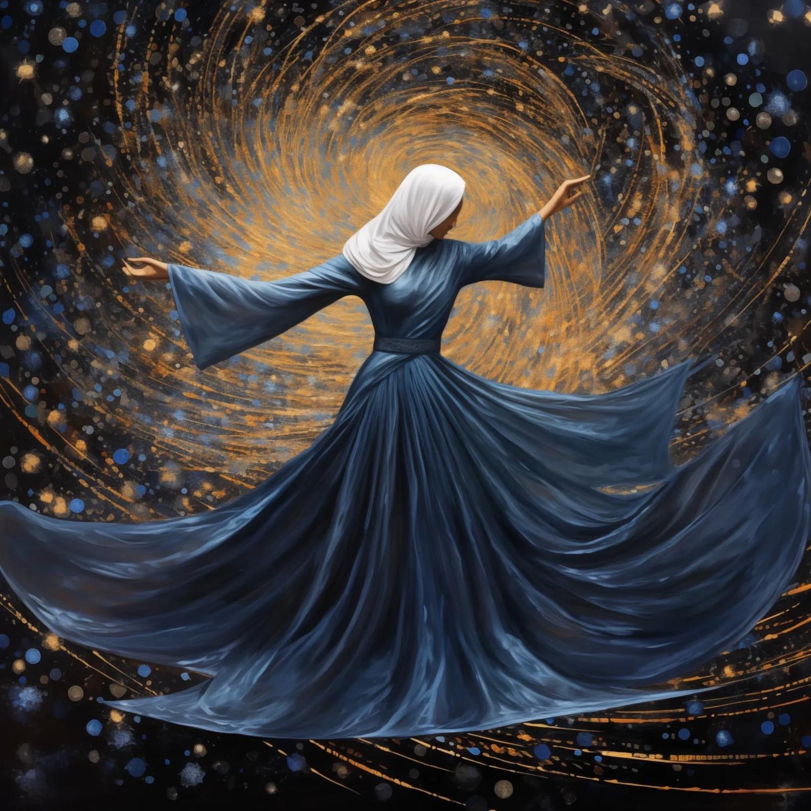 Sufi Wall Decor With Arabic Calligraphy | Whirling Dervish Digital Art ...