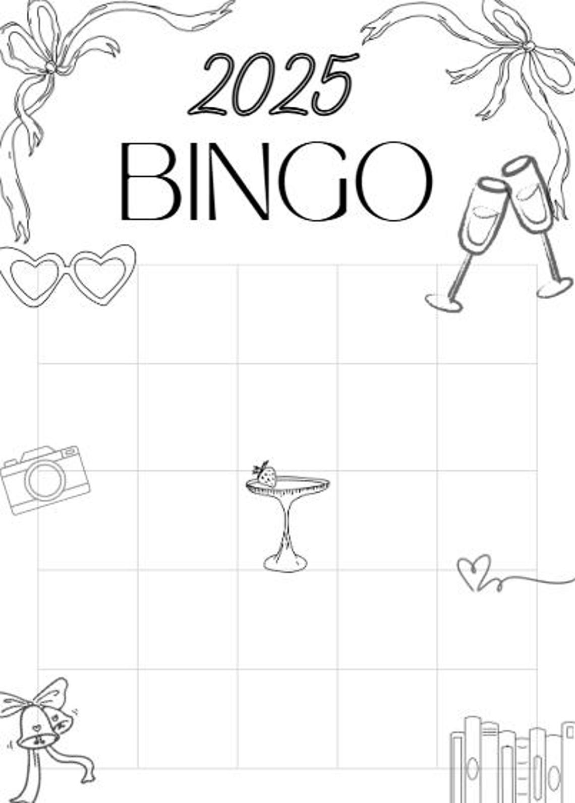 2025 Bingo Card - Etsy