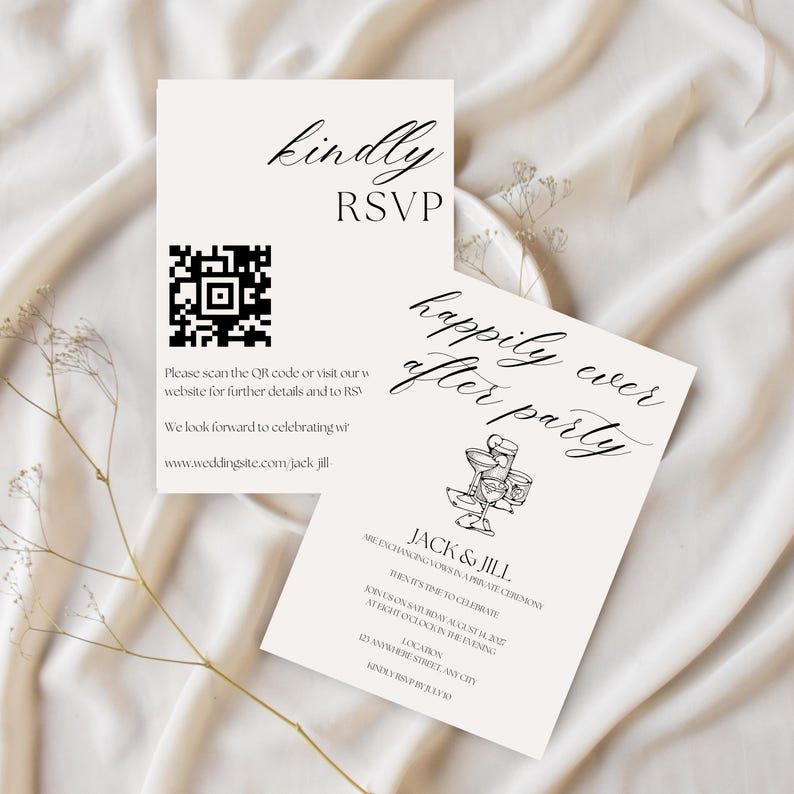 Wedding After Party Invitation, Digital Download, Happily Ever After ...