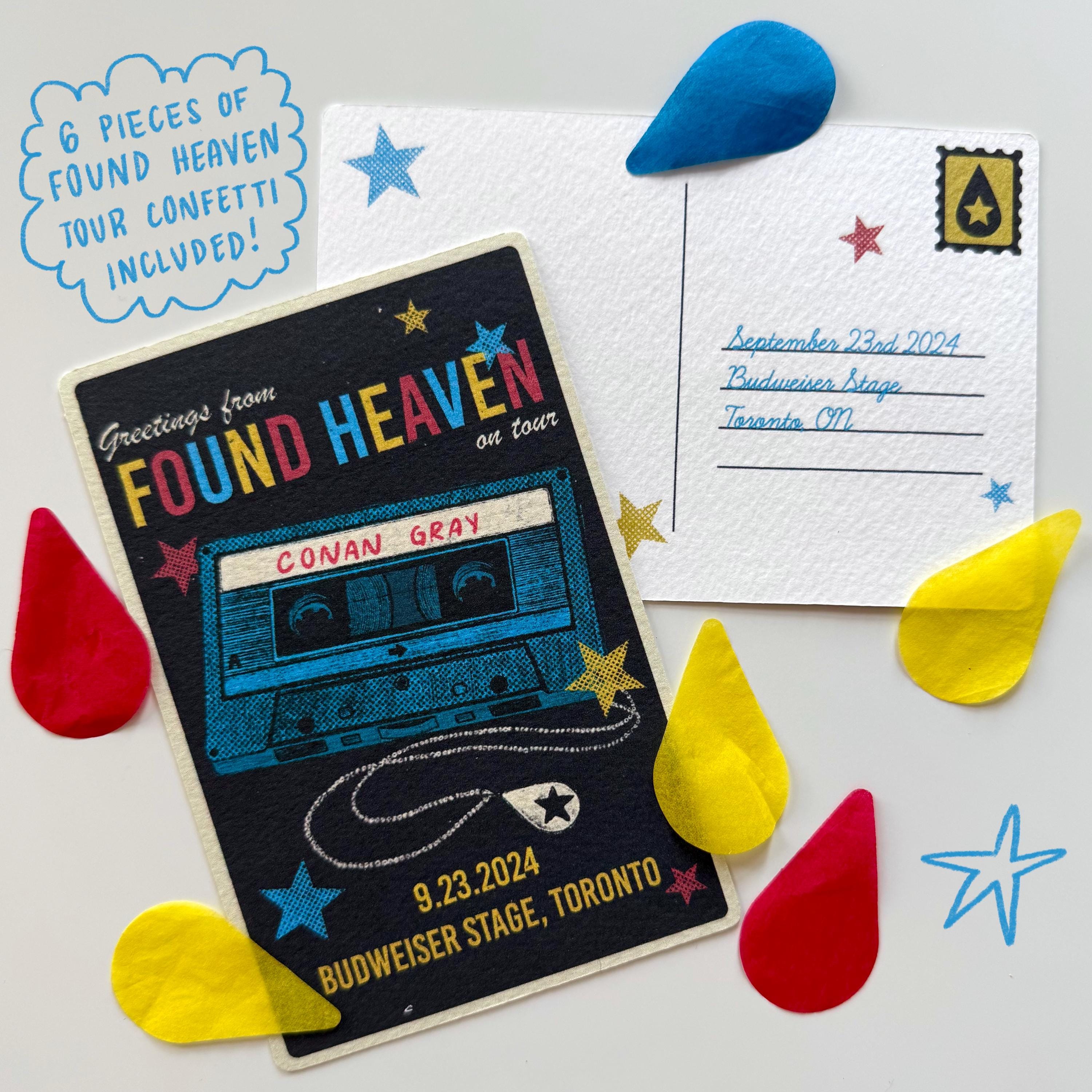 Conan Gray Found Heaven Tour Custom Postcard + Confetti - Etsy