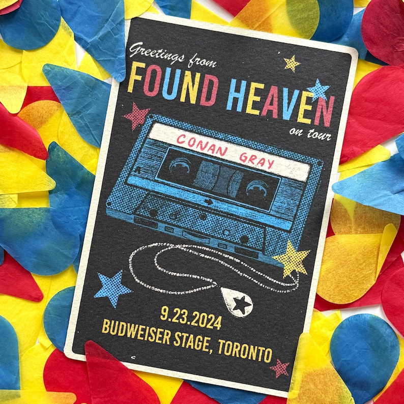 Conan Gray Found Heaven Tour Custom Postcard + Confetti - Etsy
