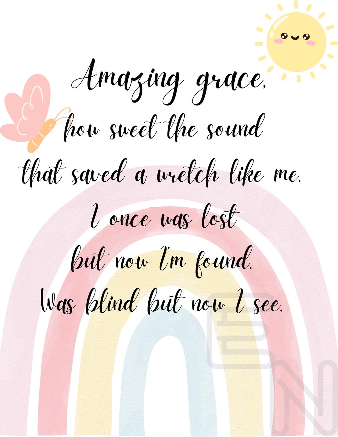 Amazing Grace Printable Wall Art-christian Home Decor, Inspirational ...
