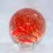 Glass Sphere in Red With Bubbles - Etsy