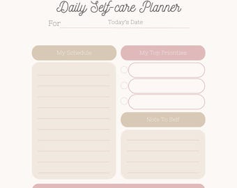 Editable Teen Self Care Planner | Canva Template | Printable Wellness & Mental Health Journal - Etsy
