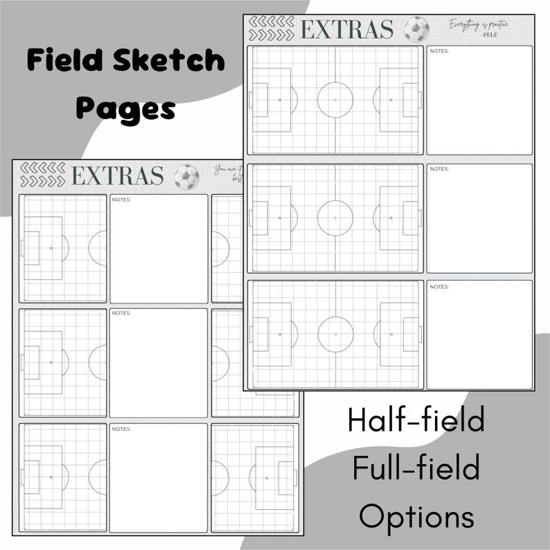 Editable Soccer Coaching Sketch Template Digital Download Printable PDF ...