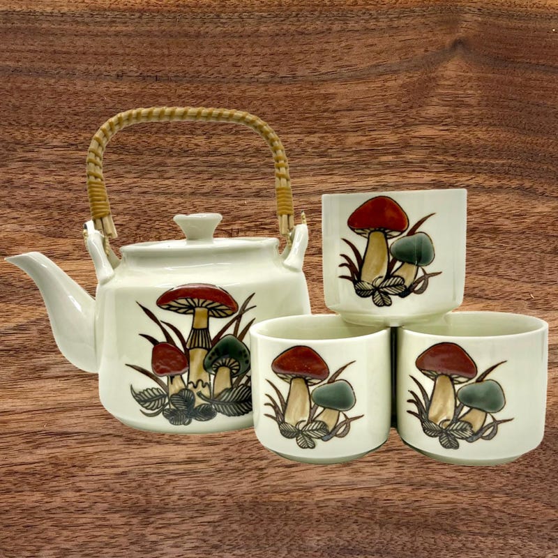 Mushroom Tea Set - Etsy