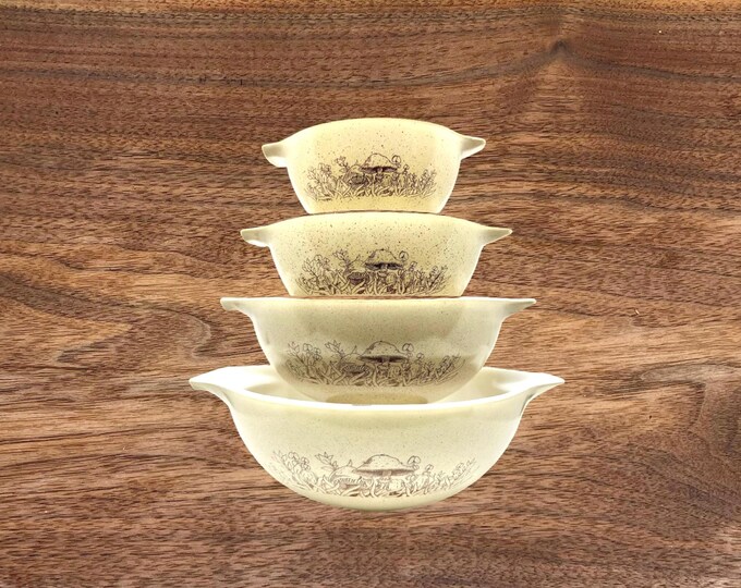 Vintage PYREX Forest Fancies Cinderella Mixing Bowl SET of 4 | 441, 442 ...