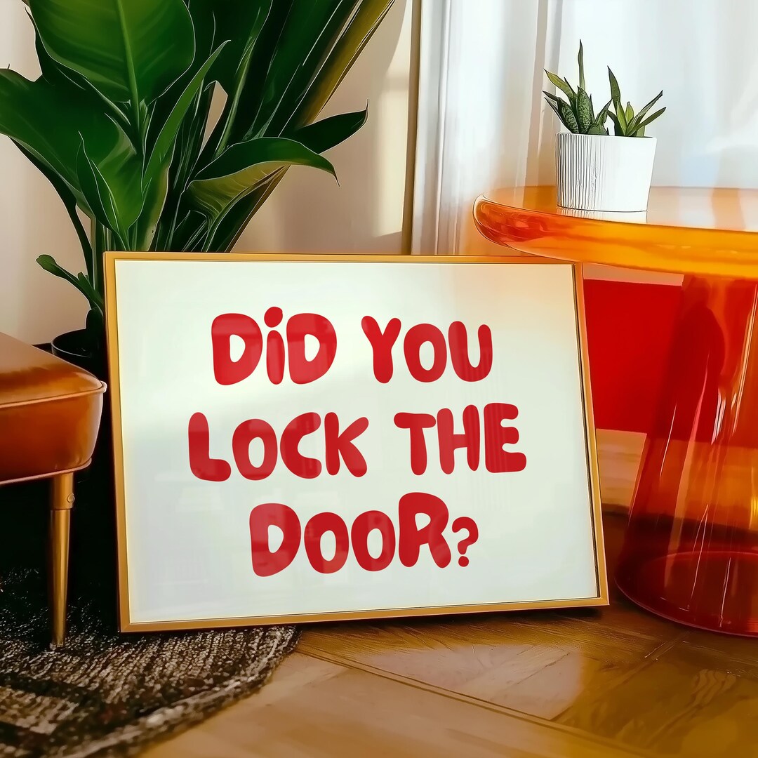 Did You Lock the Door | Retro Wallpaper | Top Selling Wall Art Bauhaus ...