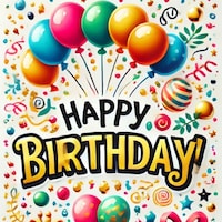 Hand Painted Happy Birthday Card - Canva Template - Etsy