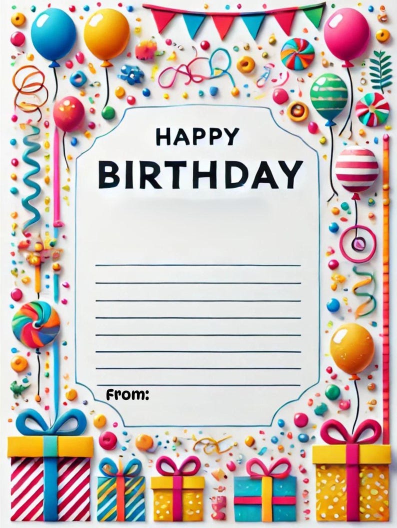 Happy Birthday, Printable, Digital Download Available in JPG 5inx7in - Etsy